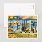 Greetings from Iowa Vintage Travel Postcard | Zazzle