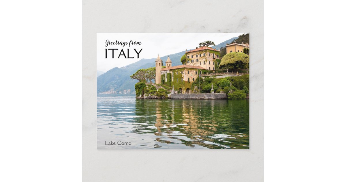 Greetings from Italy Lake Como Postcard | Zazzle