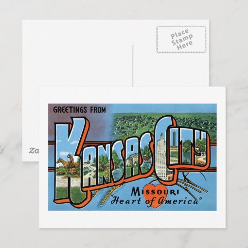 Greetings From Kansas City Postcard | Zazzle