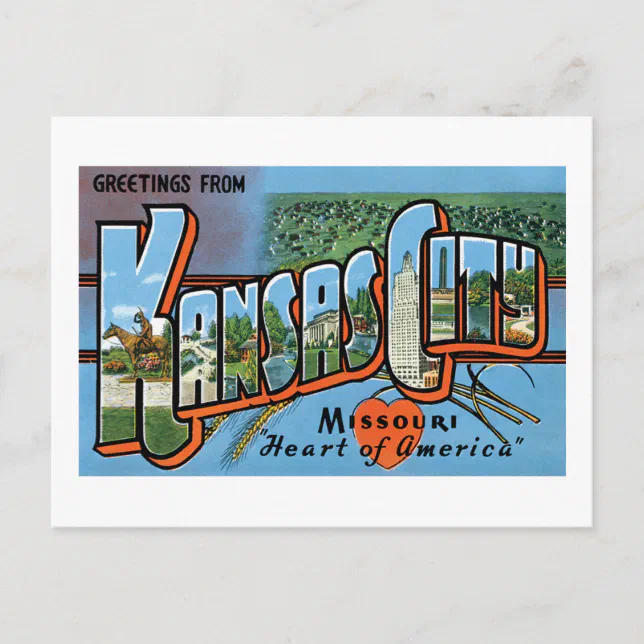 Greetings From Kansas City Postcard | Zazzle