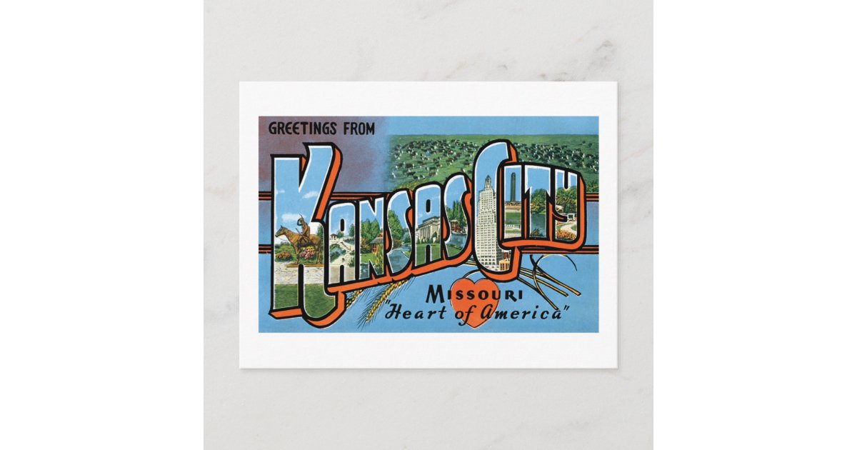Greetings From Kansas City Postcard | Zazzle