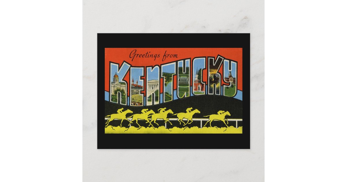 Greetings from Kentucky Postcard | Zazzle