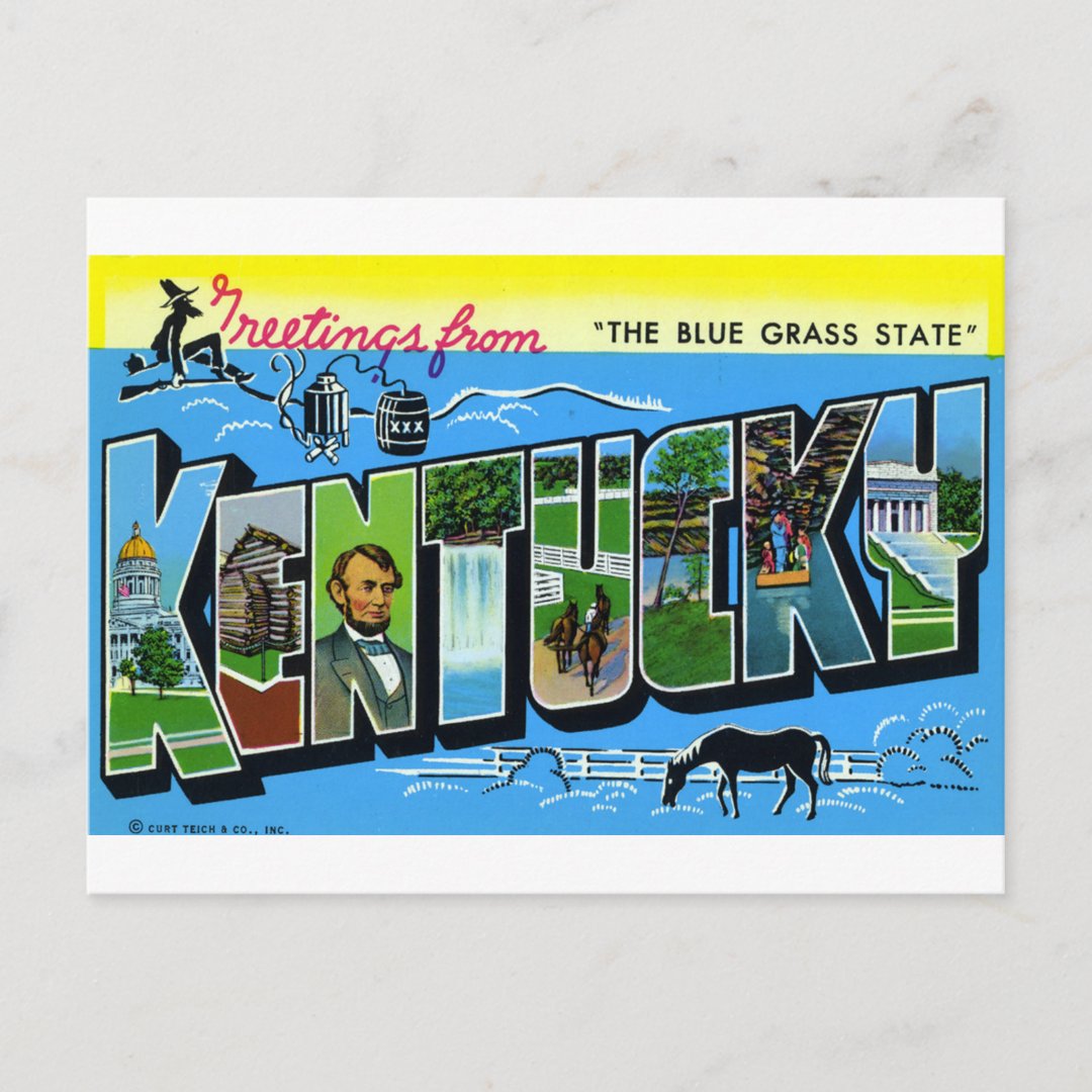 Greetings From Kentucky Postcard | Zazzle