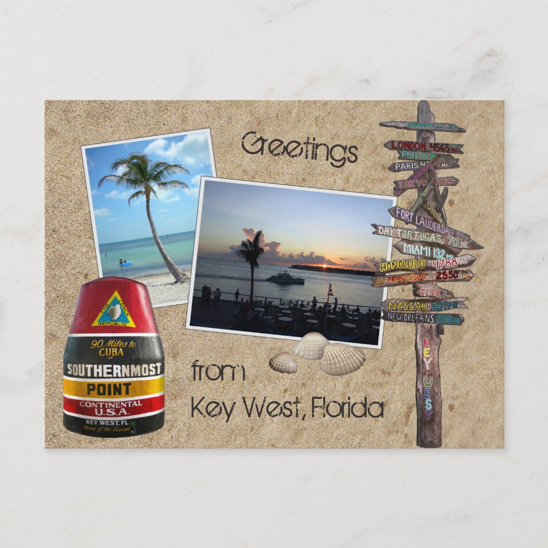 Greetings from Key West, Florida Postcard | Zazzle