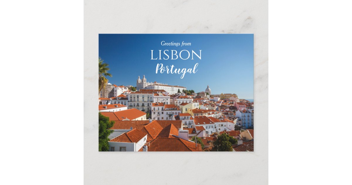 Greetings from Lisbon Portugal Postcard | Zazzle