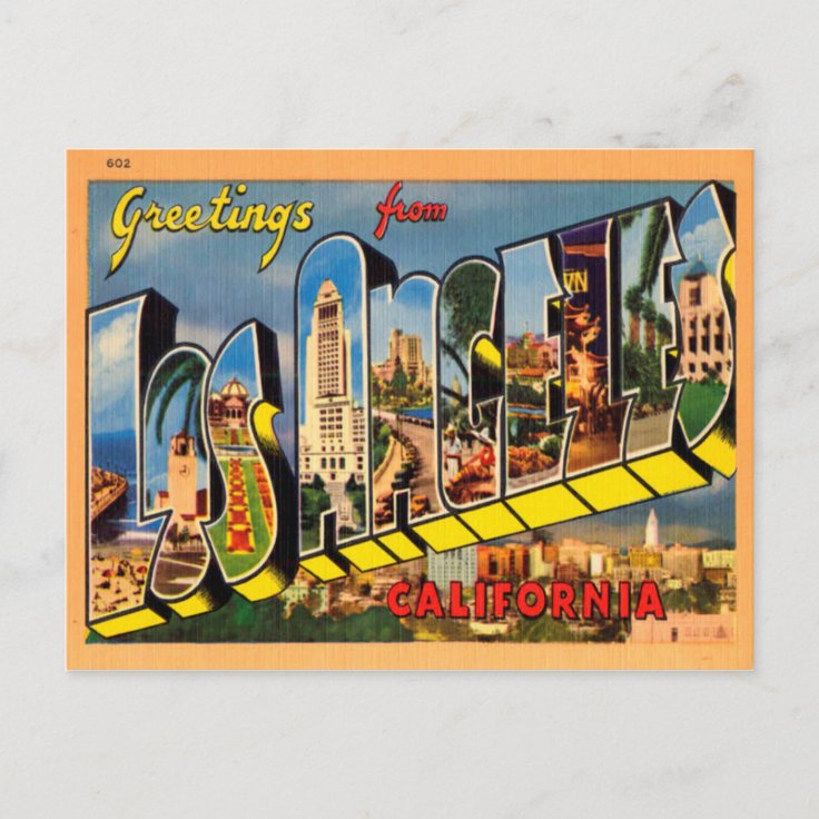 Greetings from Los Angeles, California Postcard | Zazzle