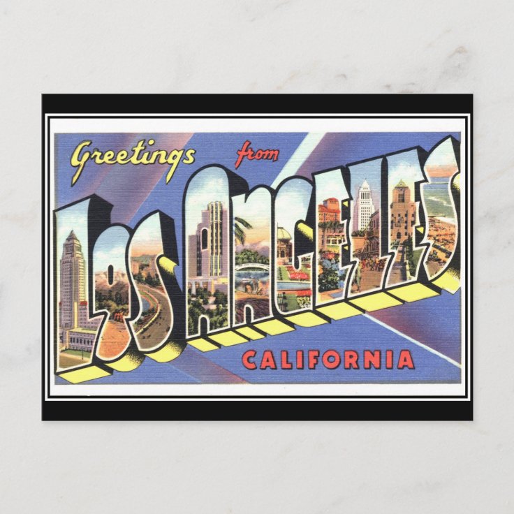 Greetings from Los Angeles California Vintage Postcard | Zazzle