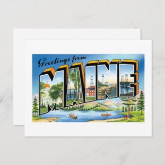 Greetings from Maine! Postcard | Zazzle
