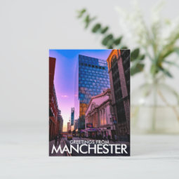 Greetings from Manchester Postcard | Zazzle