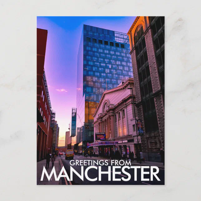 Greetings from Manchester Postcard | Zazzle