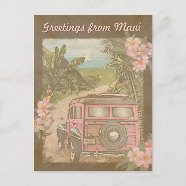 Greetings from Maui Postcard | Zazzle