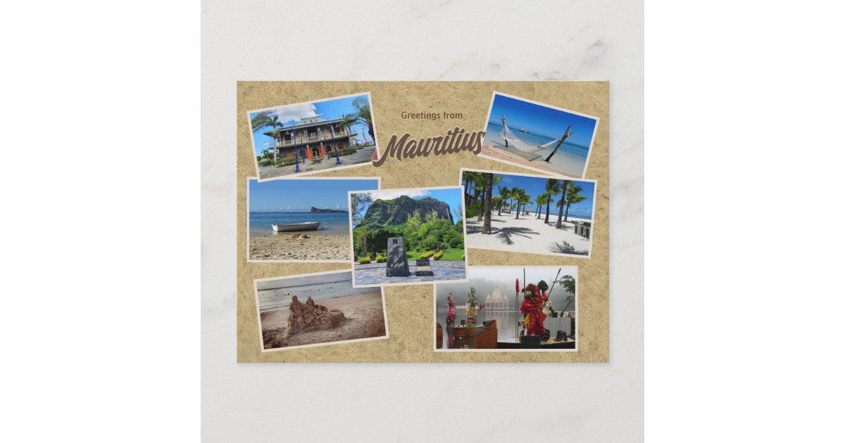 Greetings from Mauritius Photo Collage Postcard | Zazzle