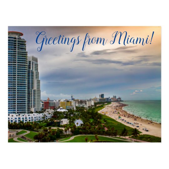Greetings from Miami! Postcard | Zazzle.com