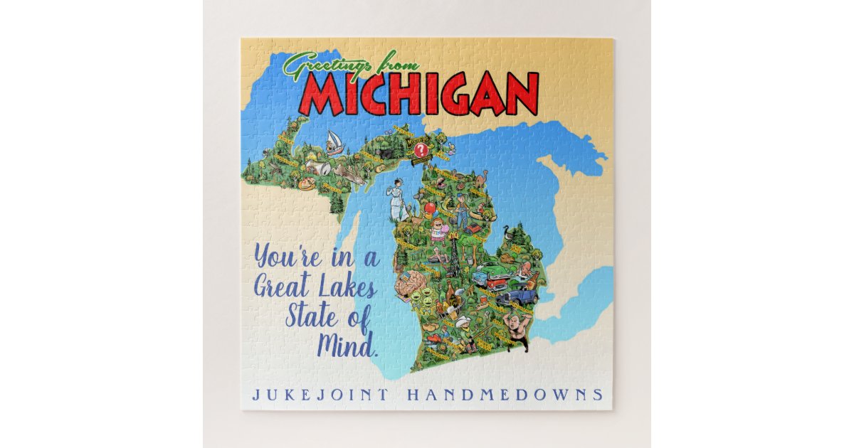Greetings from Michigan Puzzle | Zazzle
