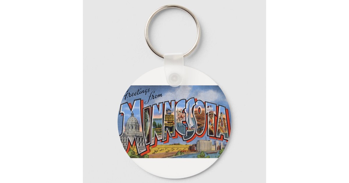 Greetings From Minnesota Keychain | Zazzle