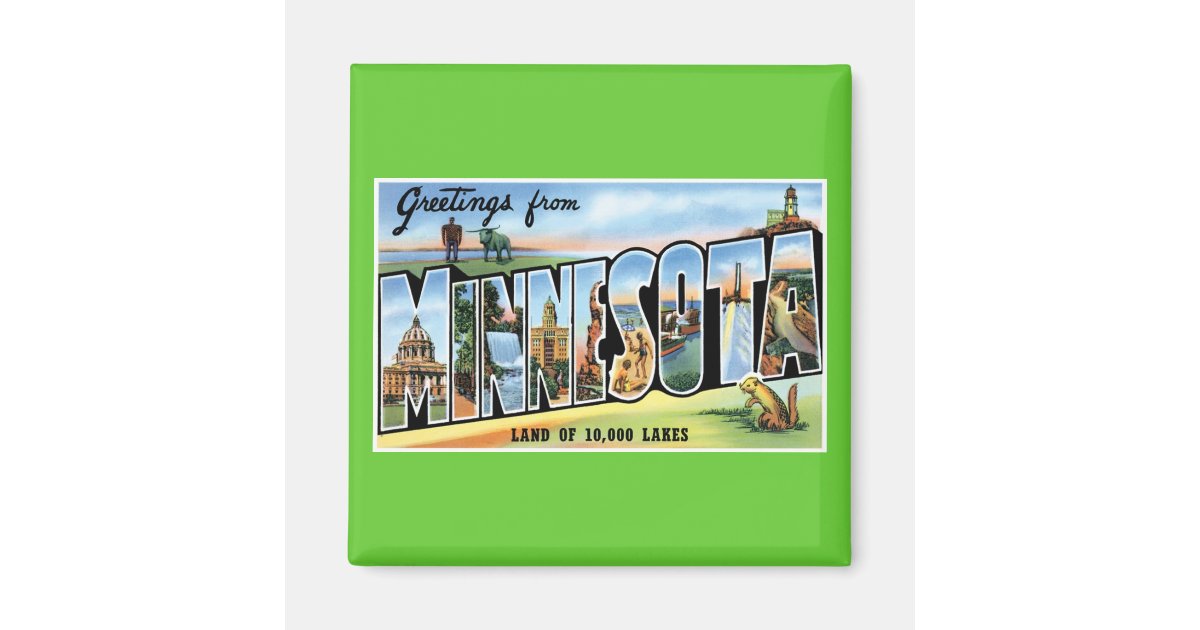 Greetings from Minnesota! Magnet | Zazzle