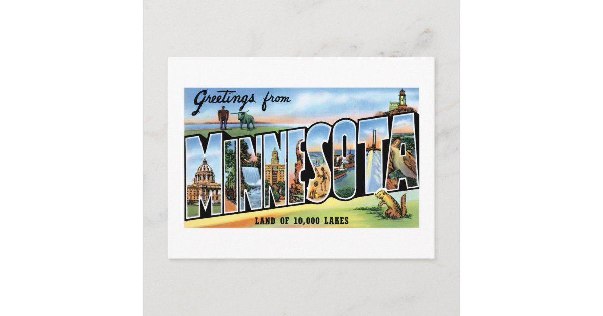 Greetings from Minnesota! Postcard | Zazzle