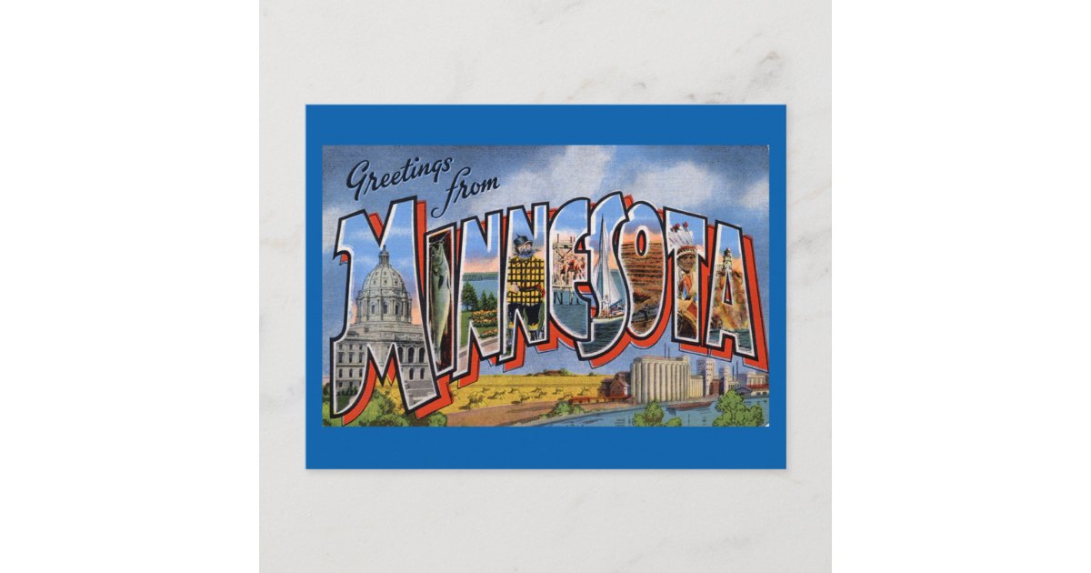 Greetings From Minnesota Postcard | Zazzle