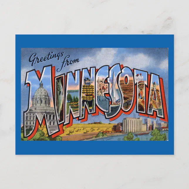Greetings From Minnesota Postcard | Zazzle
