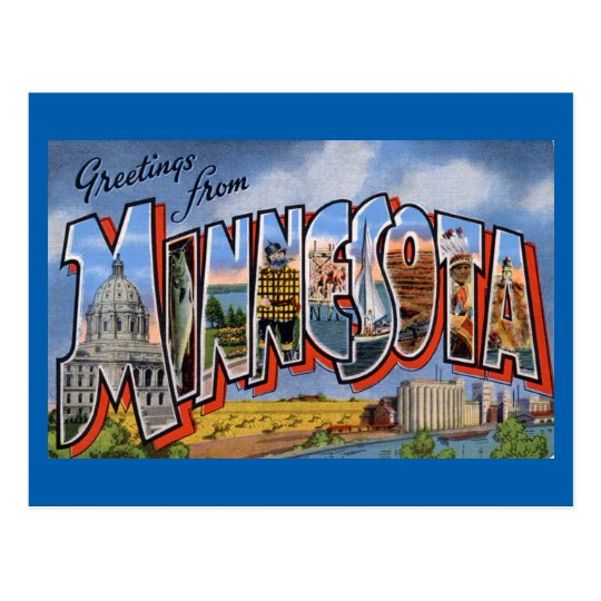 Greetings From Minnesota Postcard | Zazzle.com