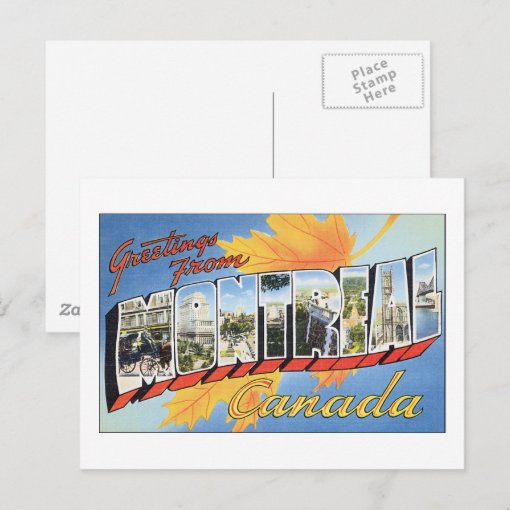 Greetings From Montreal, Canada Postcard | Zazzle