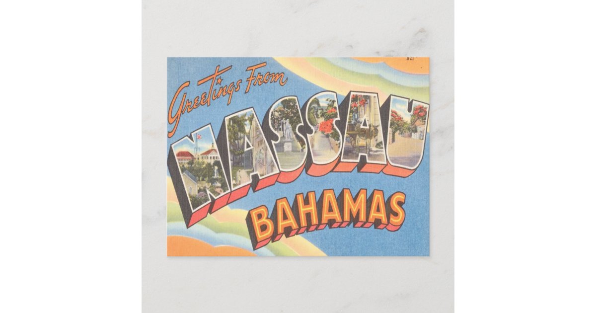 Greetings From Nassau Bahamas Postcard | Zazzle