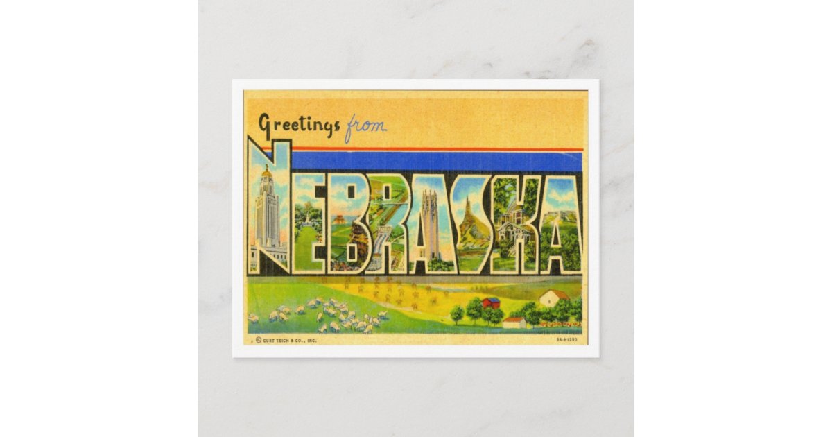 Greetings From Nebraska Postcard | Zazzle