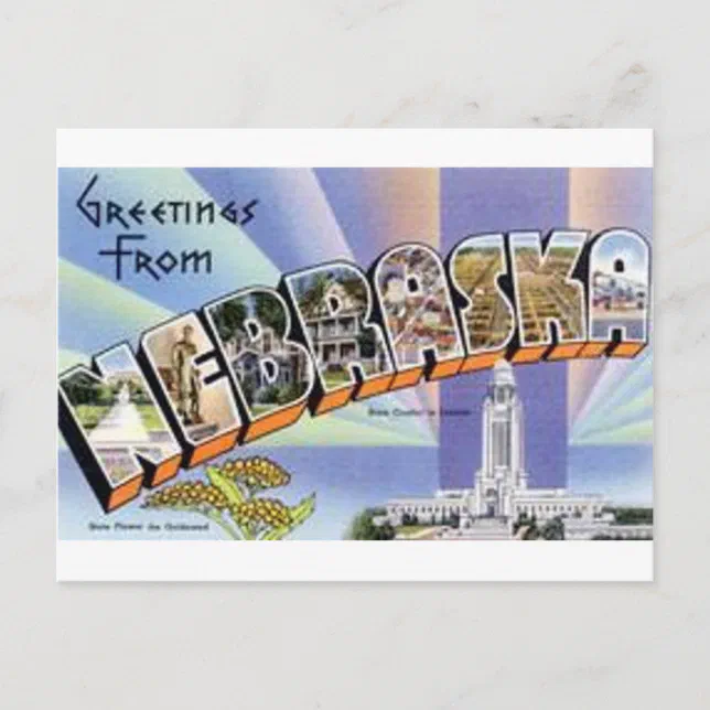 Greetings From Nebraska Postcard | Zazzle