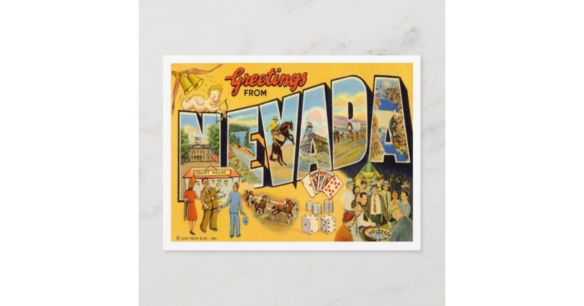 Greetings From Nevada Postcard | Zazzle