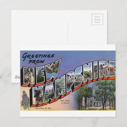 Greetings From New Hampshire Postcard | Zazzle