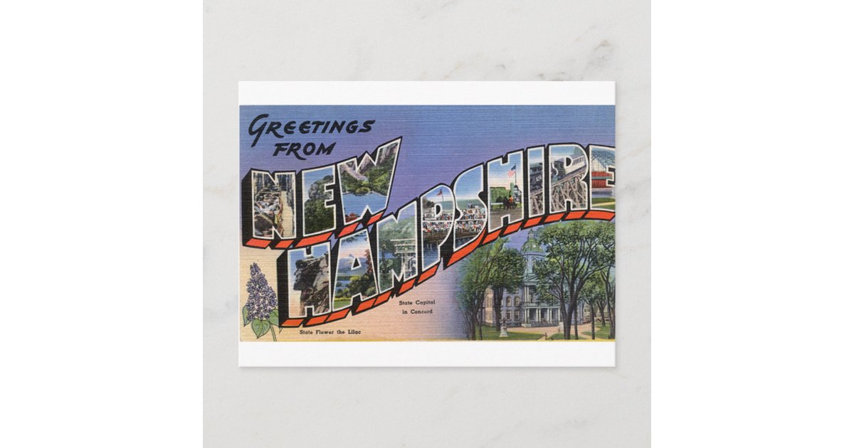 Greetings From New Hampshire Postcard | Zazzle