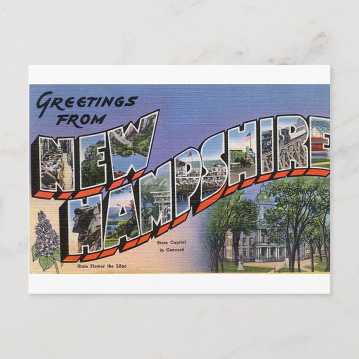 Greetings From New Hampshire Postcard | Zazzle