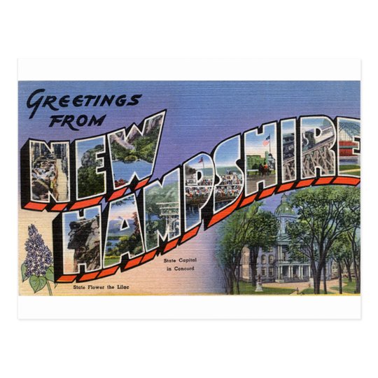 Greetings From New Hampshire Postcard | Zazzle.com