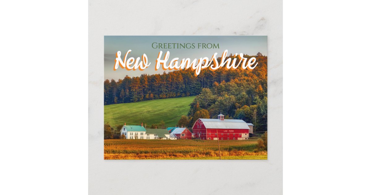 Greetings from New Hampshire Postcard Foliage | Zazzle