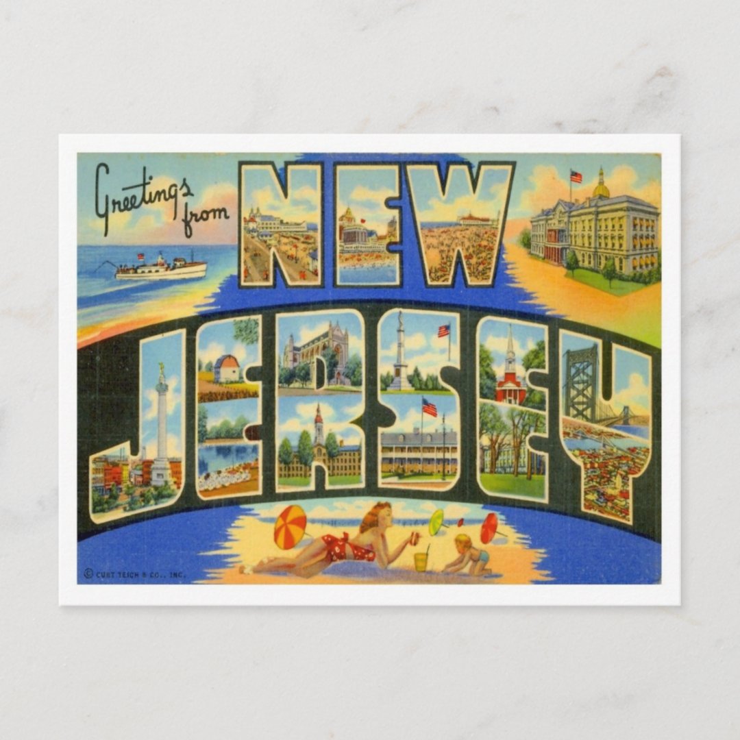 Greetings From New Jersey Postcard | Zazzle