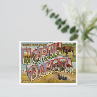 Greetings From North Dakota Postcard | Zazzle