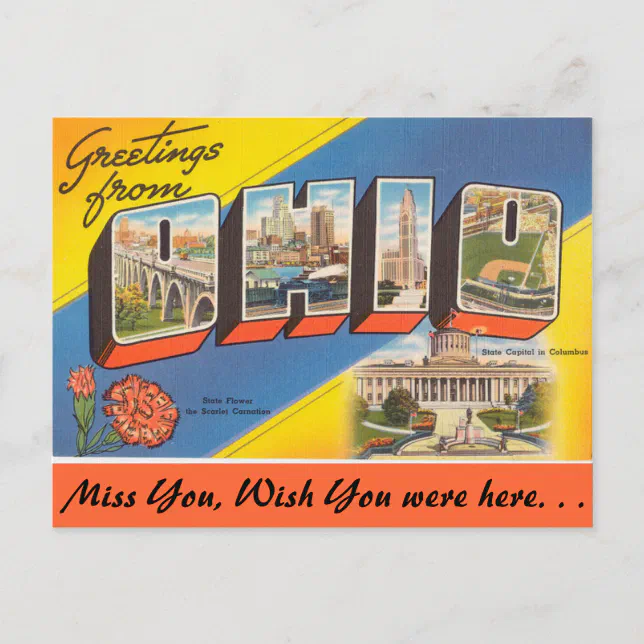 Greetings from Ohio Postcard | Zazzle