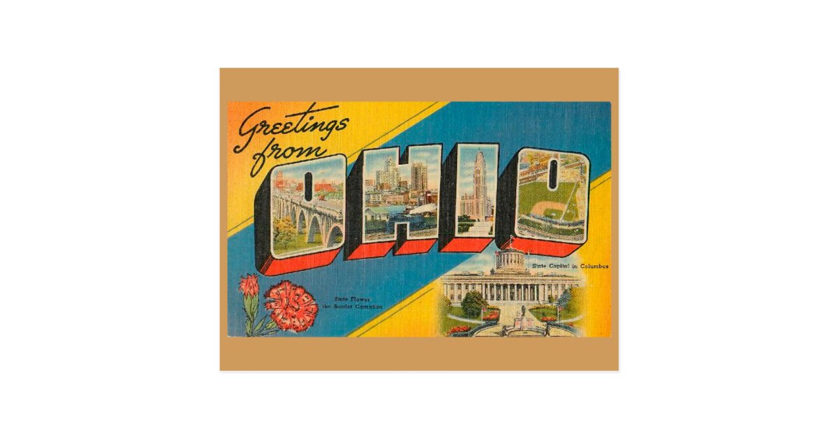 Greetings From Ohio Postcard | Zazzle.com
