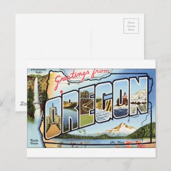 Greetings From Oregon Postcard | Zazzle