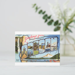 Greetings From Oregon Postcard | Zazzle