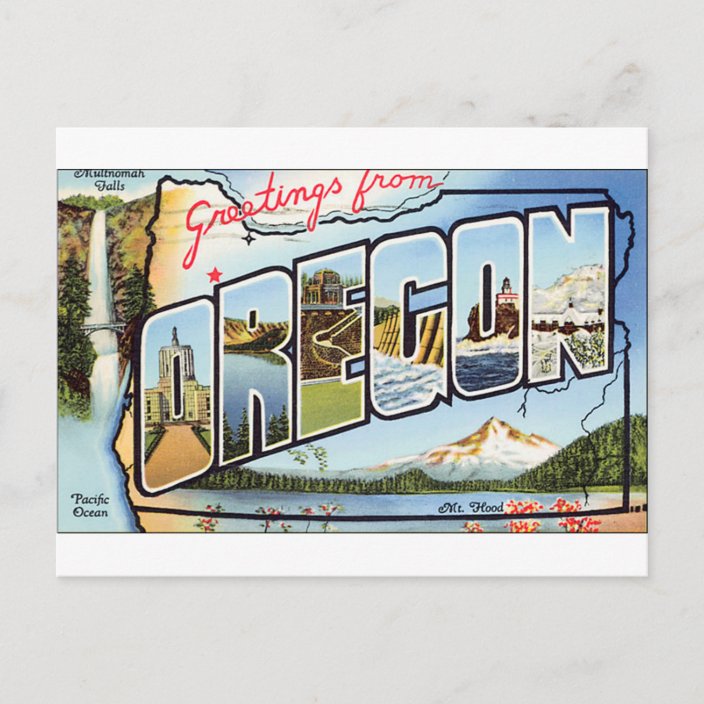 Greetings From Oregon Postcard | Zazzle.com