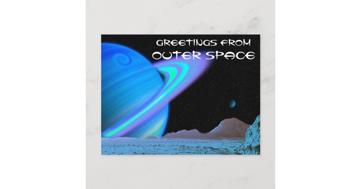 Greetings from Outer Space Postcard | Zazzle