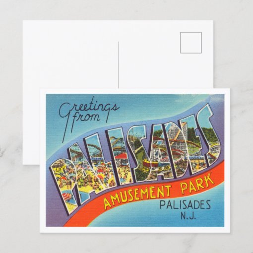 Greetings from Palisades Amusement Park, Palisades Postcard | Zazzle