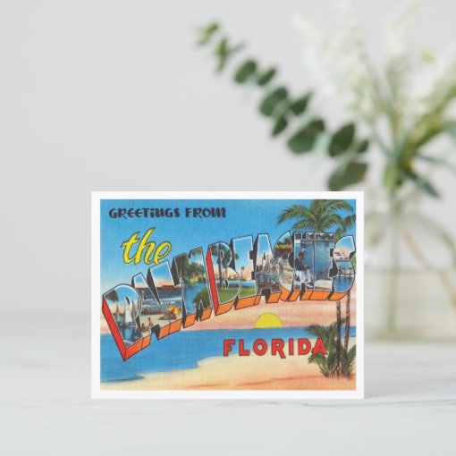 Greetings from Palm Beaches, Florida Travel Postcard | Zazzle