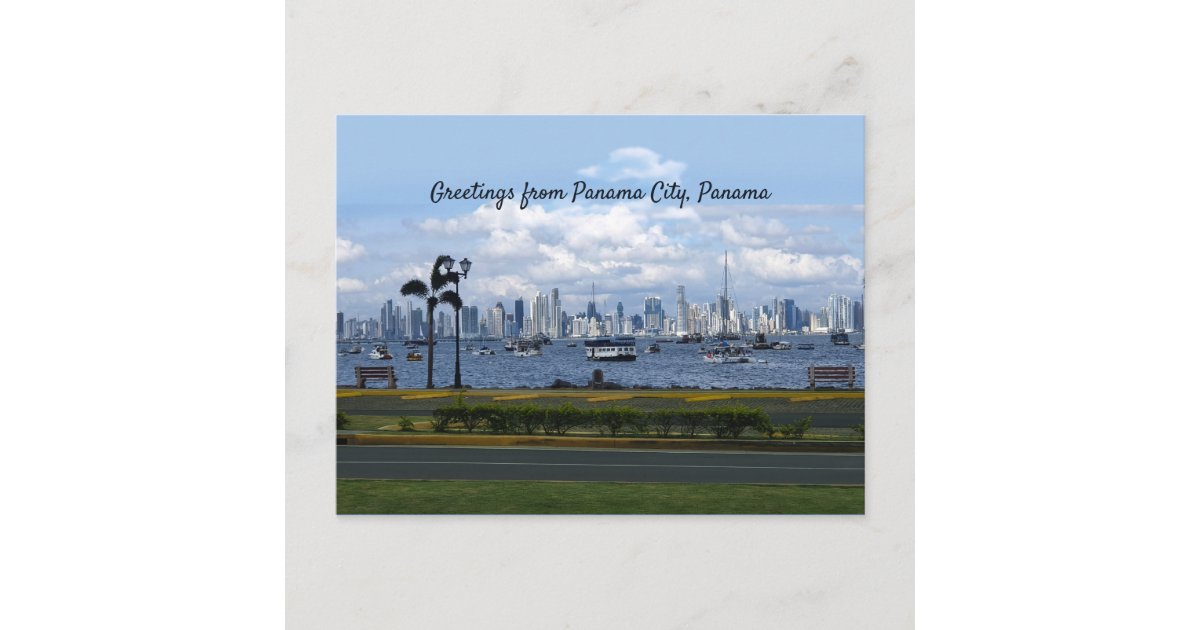 Greetings from Panama City, Panama (customizable) Postcard | Zazzle