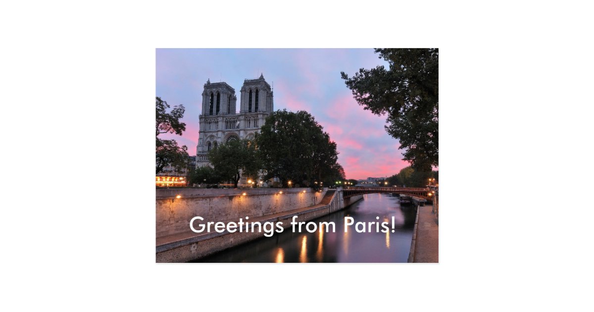 Greetings from Paris! Postcard | Zazzle.com