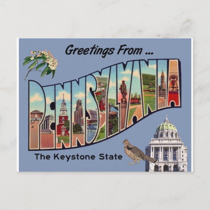 Greetings From Pennsylvania Postcard | Zazzle