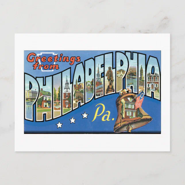 Greetings from Philadelphia, PA Postcard | Zazzle