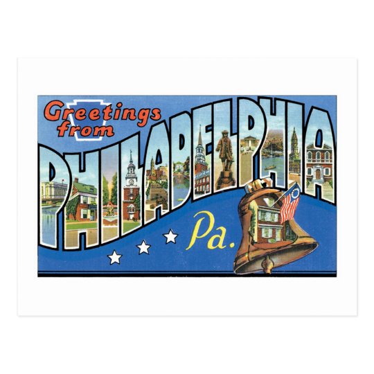 Greetings from Philadelphia, PA Postcard | Zazzle.com