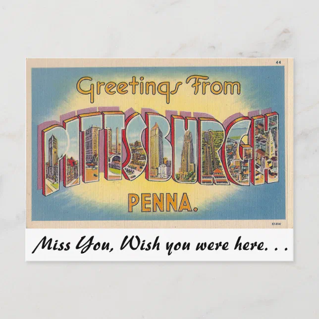 Greetings from Pittsburgh, Pennsylvania Postcard | Zazzle
